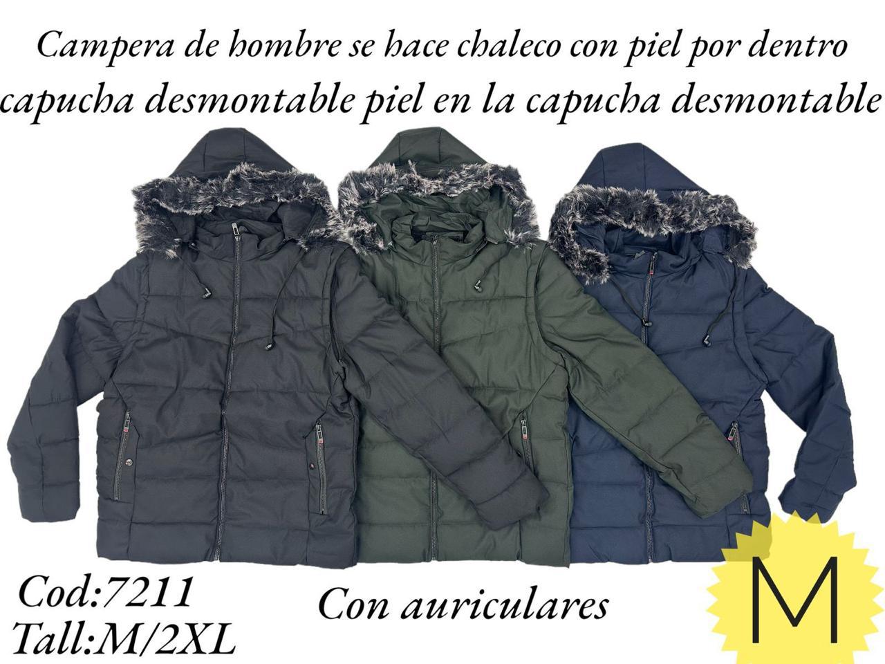 CAMPERA/CHALECO HOMBRE C/ PIEL, C/AURIS
